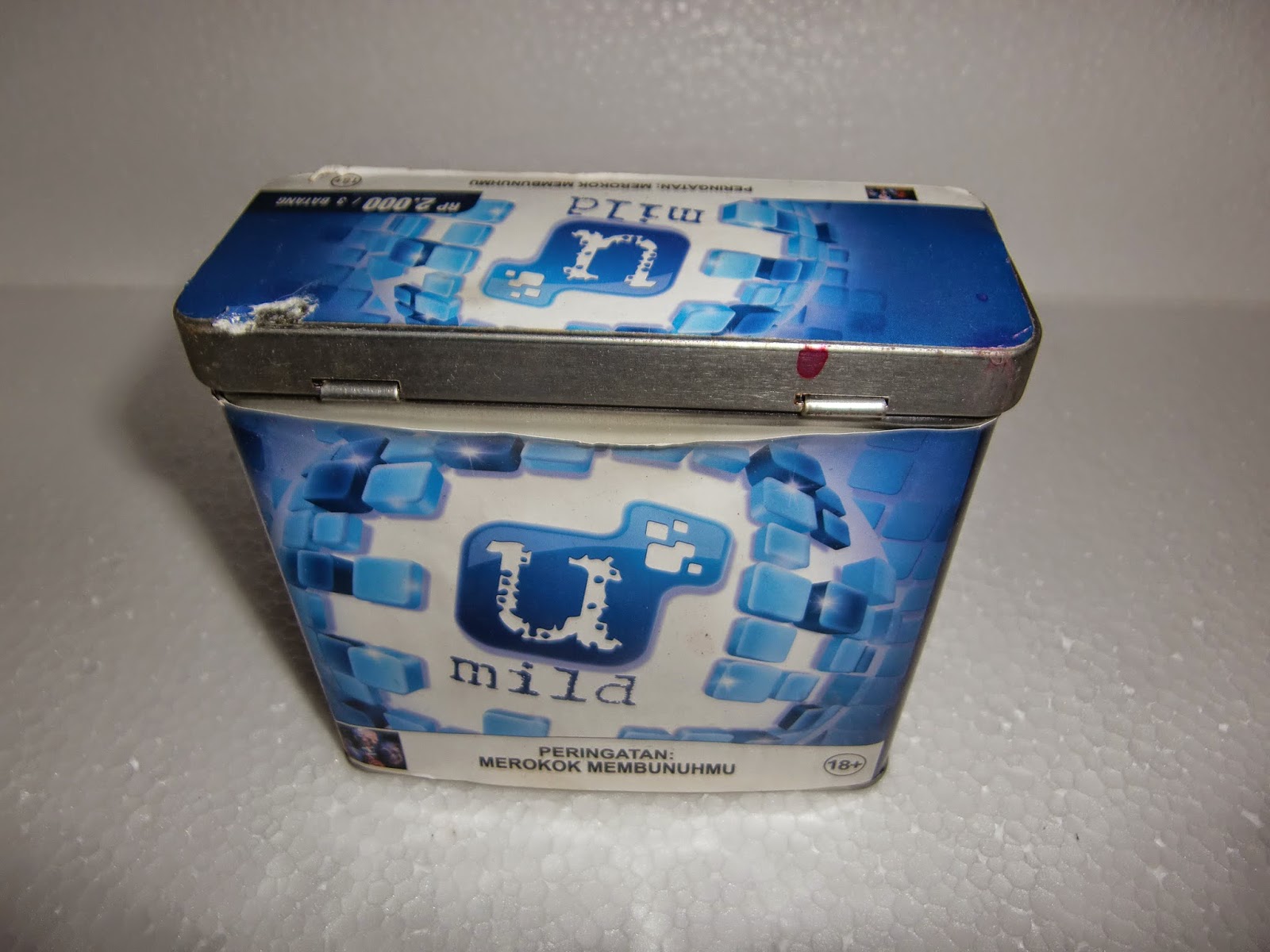 CILEGON ANTIK: Tin Box / Kaleng Rokok U Mild Biru