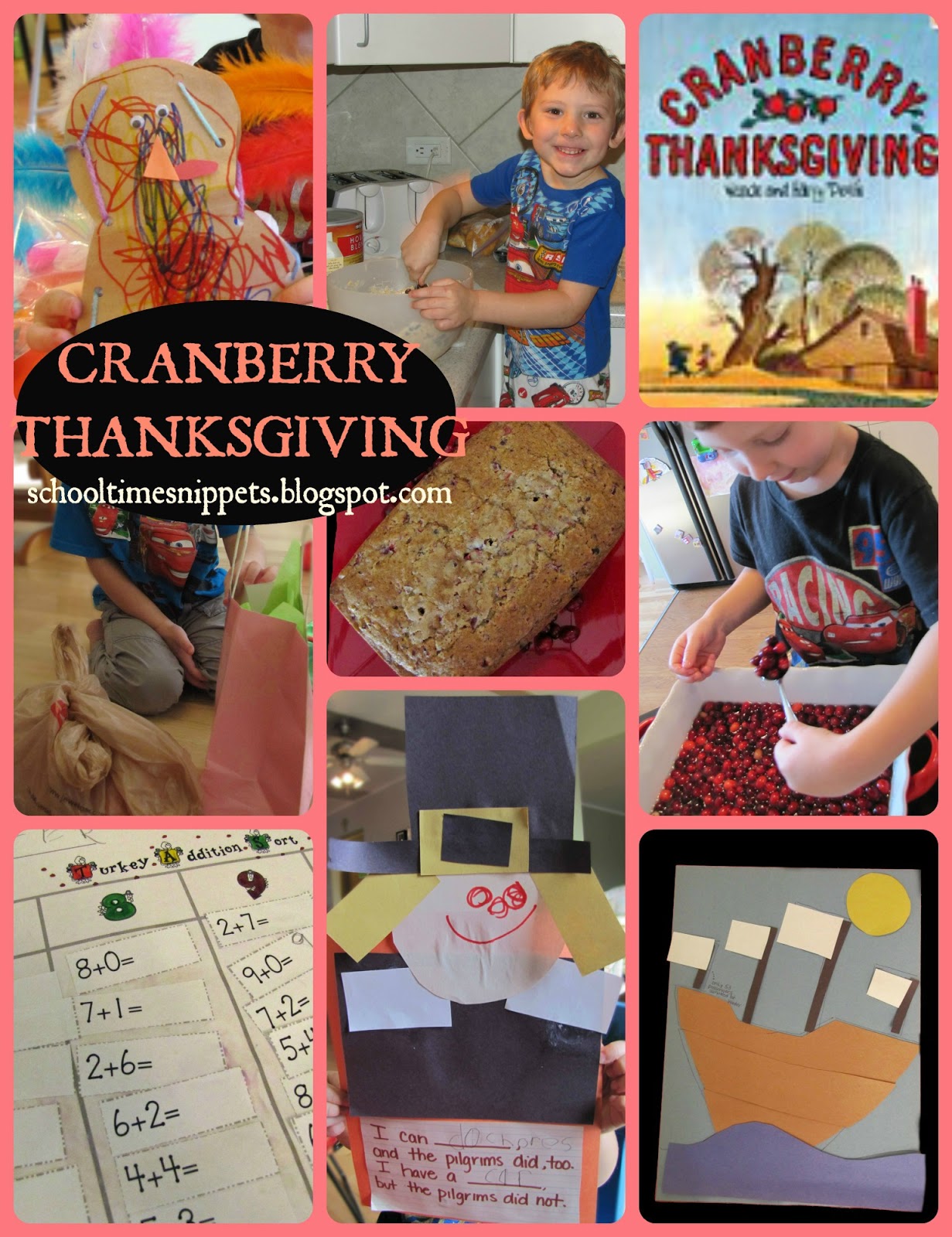Mayflower Flapbook with Five in a Row's "Cranberry Thanksgiving ...
