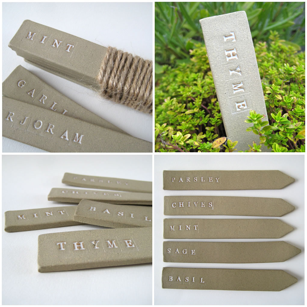 Pots and Paint: Garden Labels: Ceramic Plant Markers
