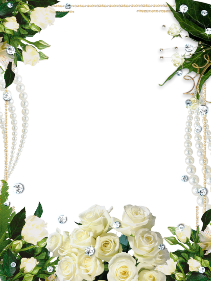 ForgetMeNot: white roses frames