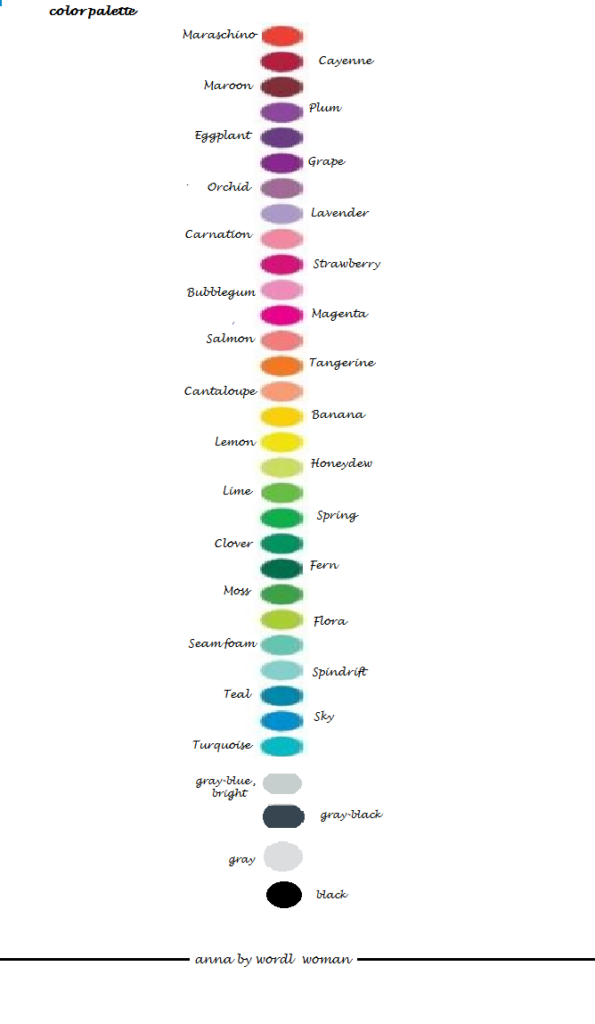 ♀annabyworldwoman: The names of colors. Nazwy kolorów
