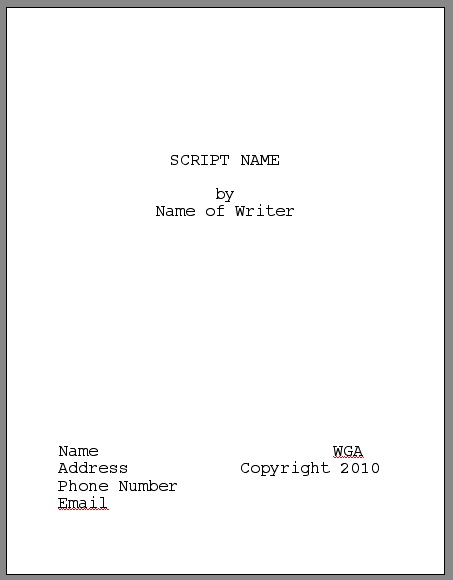 Writing a Script