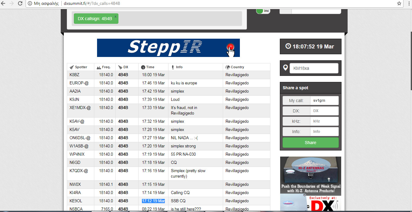 SV1GRN: 4B4B Revillagigedo Islands