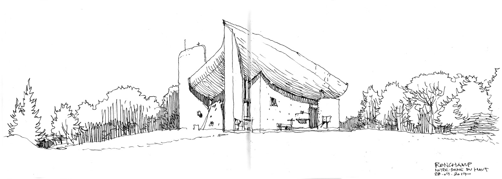 ARNAUD DE MEYER SKETCHES: RONCHAMP September'17