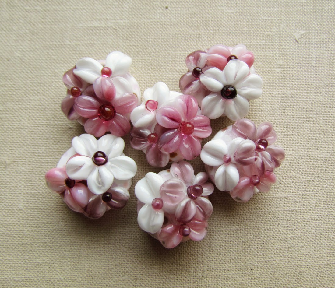 Lampwork garden: Floral lampwork beads, artisan glass lampwork beads ...