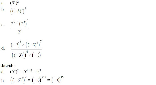 Sifat-sifat Operasi Bilangan Berpangkat beserta Contoh Soal dan ...