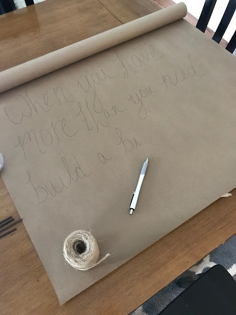 DIY Butcher Paper Sign | R&R at home
