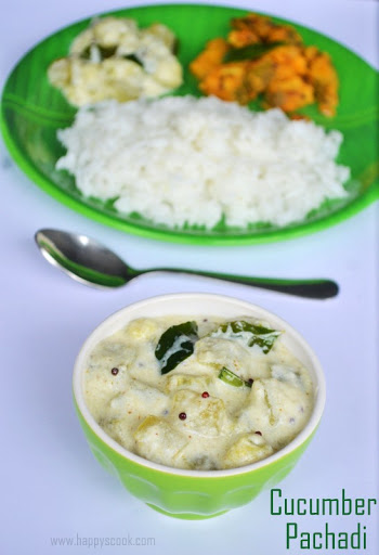 Cucumber Pachadi Recipe |Cucumber Curd Raita | Velarikkai thayir ...