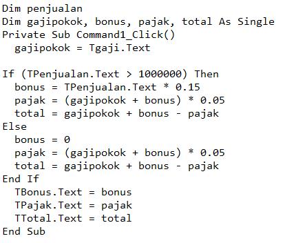 Percabangan dan Perulangan Pada Visual Basic 6.0