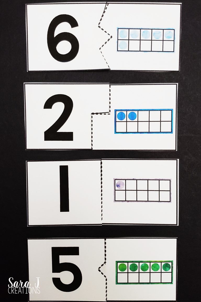 Ten Frame Counting Puzzles | Sara J Creations