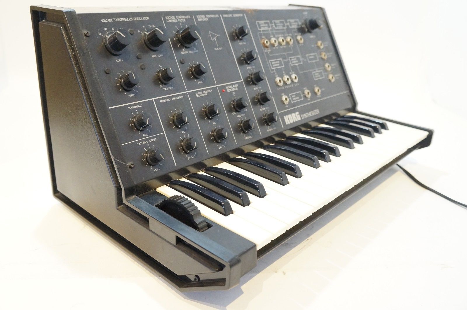 MATRIXSYNTH: KORG MS-10 Vintage Analog Semi-Modular Synthesizer SN 130111