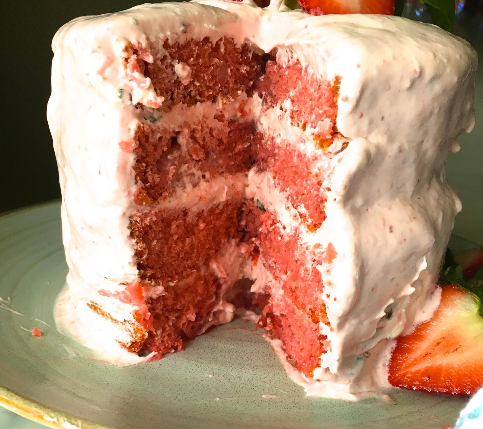 1 Cooking Chick: Strawberry Basil Cake