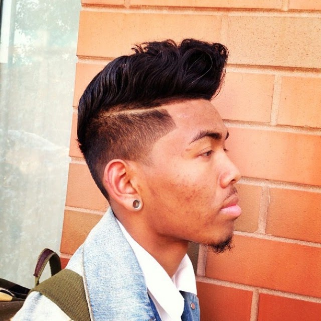 Pompadour hairstyle black men