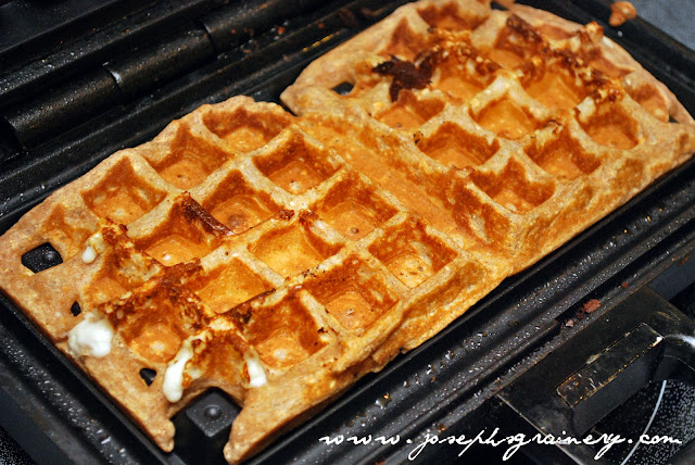 Joseph's Grainery: Cream Cheese Stuffed Whole Grain Waffles