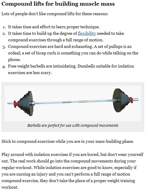 the best 'world' i ever ate: Compound lifts for building muscle mass