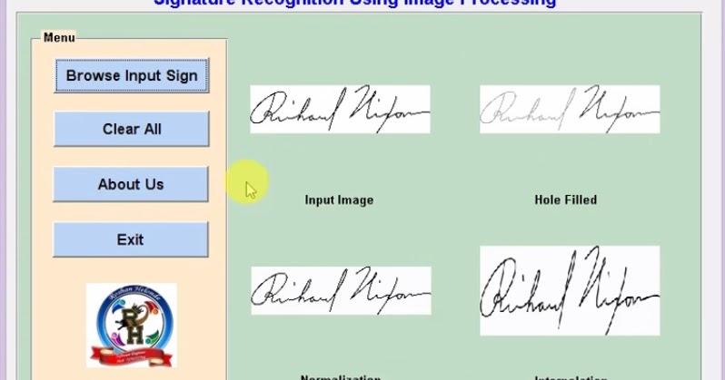 Signature Recognition Using Image Processing Matlab Project Code