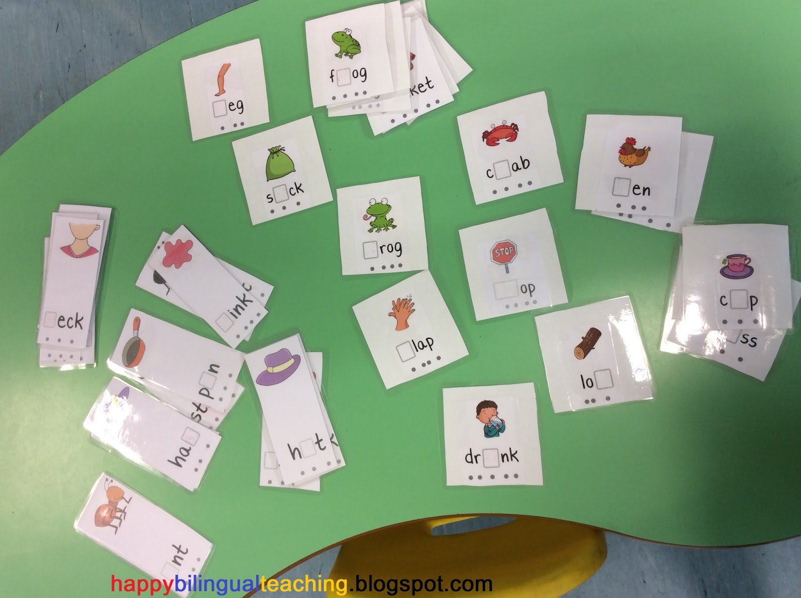 happy bilingual teaching: PHONICS: Missing words and sounds.