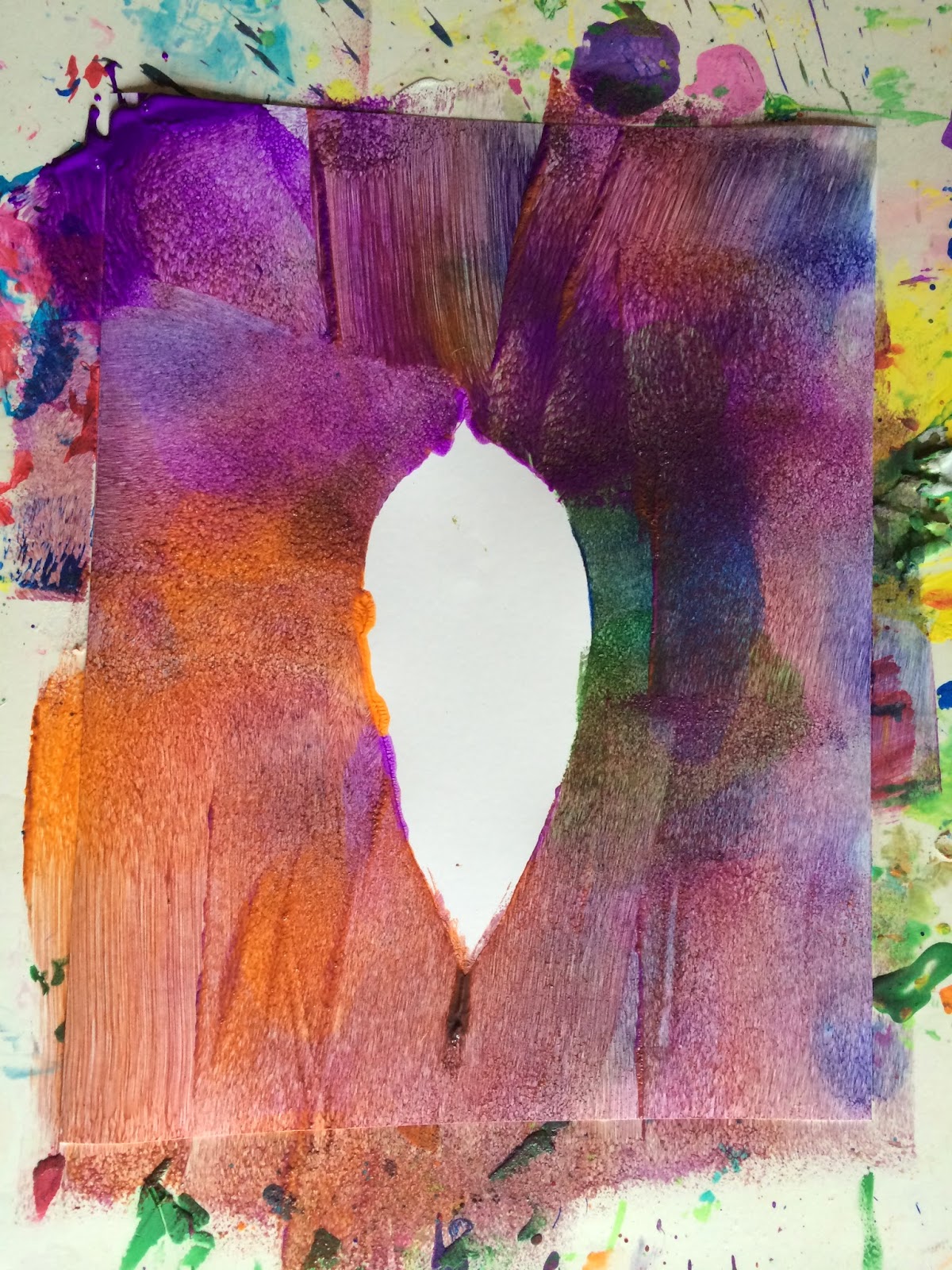 Mini Monets and Mommies: Negative Space Art: Kids' Leaf Paint Activity