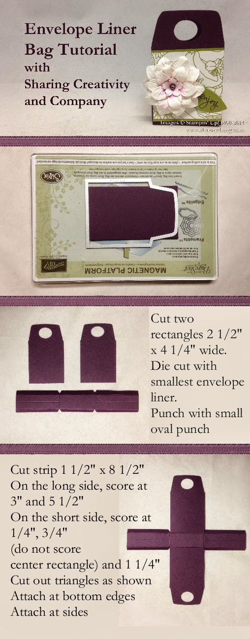 SHARING CREATIVITY and COMPANY: Envelope Liner Bag and Scrunched Flower ...