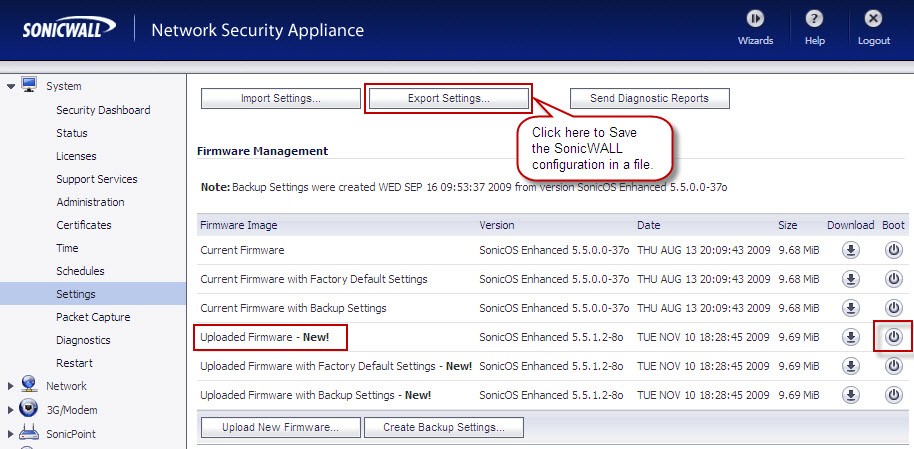 Solution Center: Steps to upgrade SonicWALL Firmware