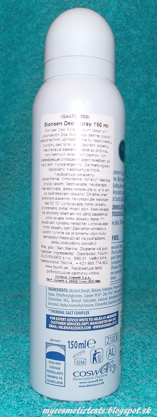 Bionsen Deodorant Dermoprotective - My Cosmetic Tests