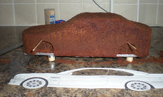 Tashas Tasty Treats Blog: Making a BMW M3 car cake you can see under