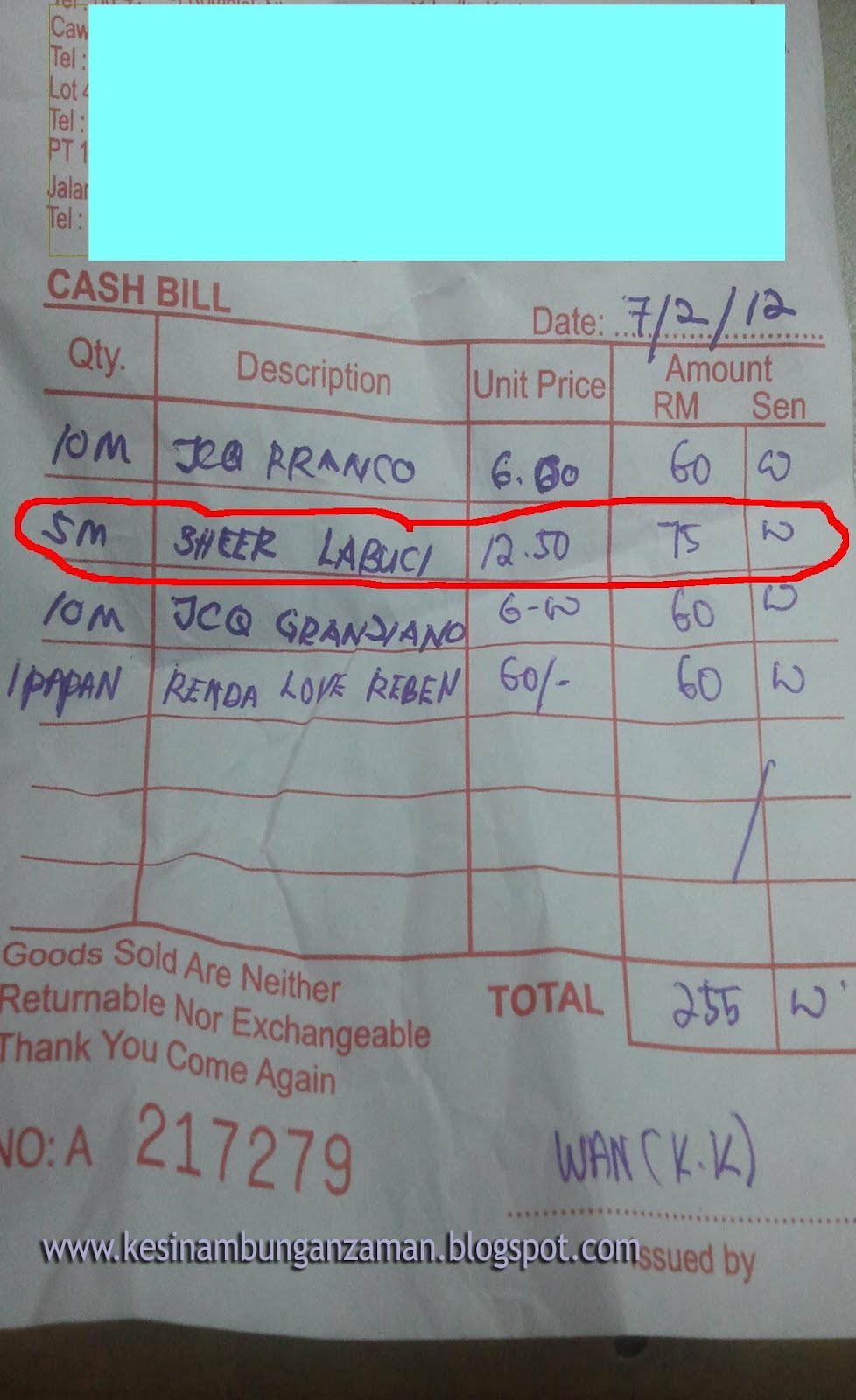 Kesinambungan Zaman: Hati-hati Dengan Resit Jual beli barang