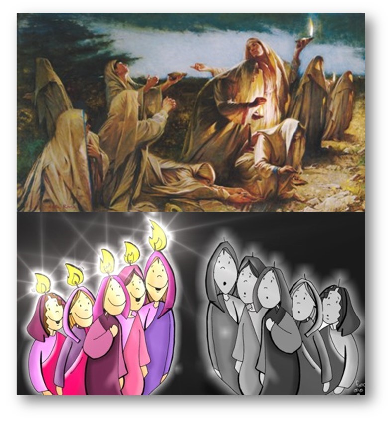 Eres feliz cuando estás ENPAZYARMONIA: PARÁBOLA DE LAS DIEZ VÍRGENES.