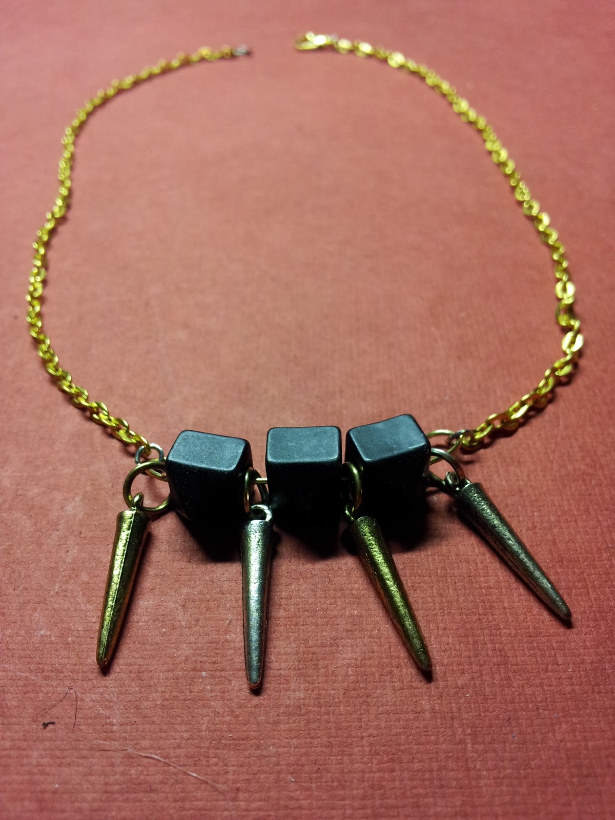 And the result is a somewhat edgy necklace that goes with most outfits!