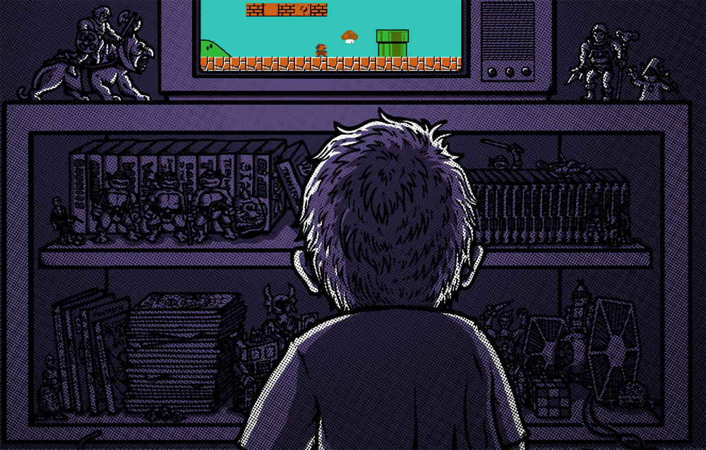 INSIDE THE ROCK POSTER FRAME BLOG: Matt Leunig's 1986 NES inspired print