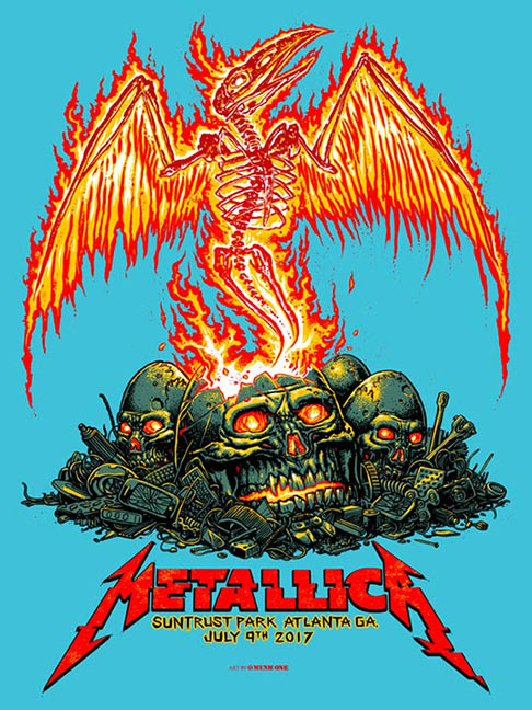 INSIDE THE ROCK POSTER FRAME BLOG: Metallica Atlanta Print By Munk One ...
