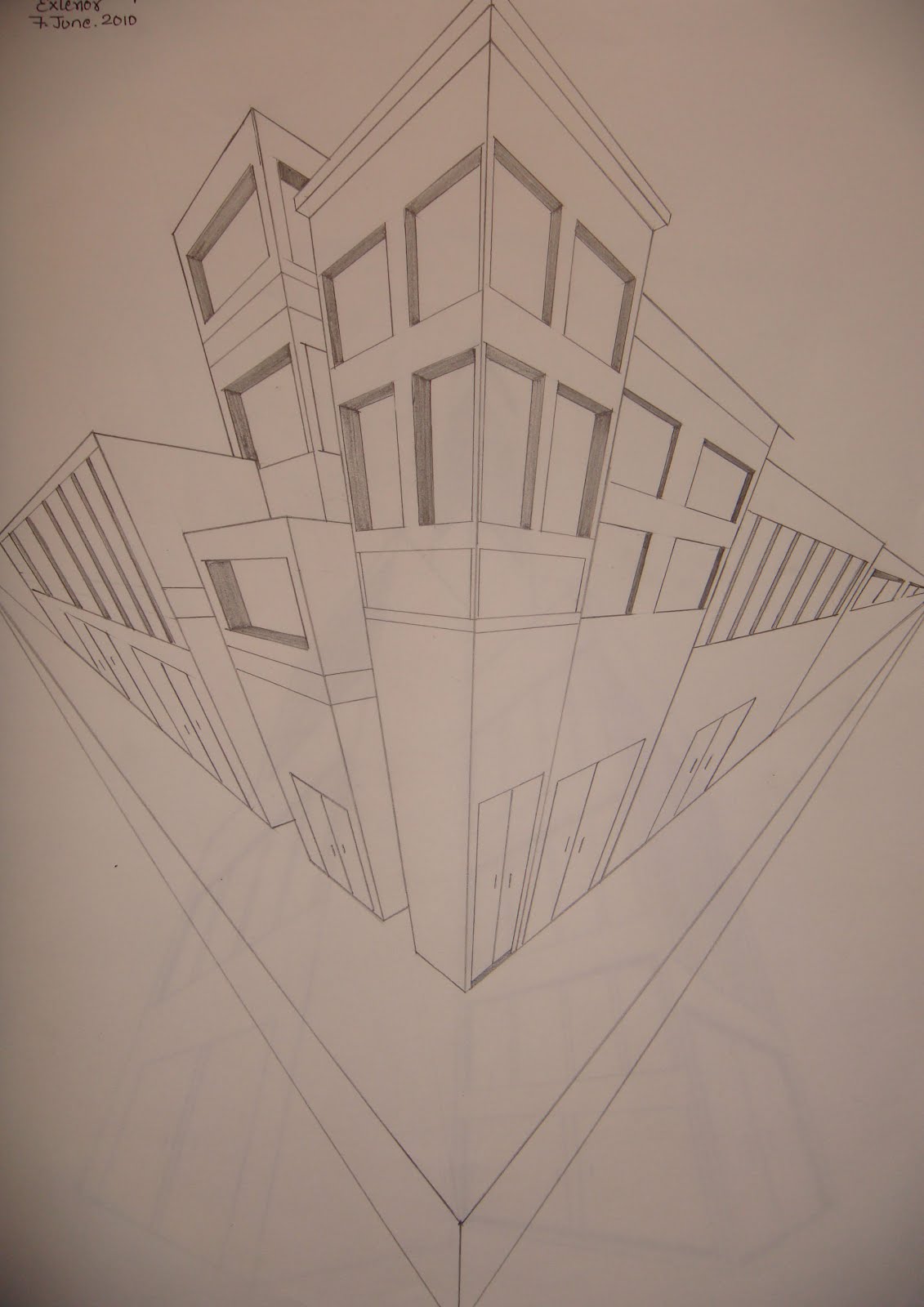 Art and Animation: 3 point perspective layout drawings