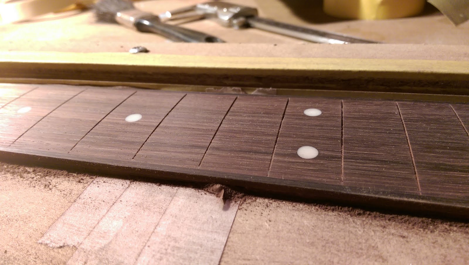Chris Builds Guitars: Telecaster build - inlay sanding and neck ...