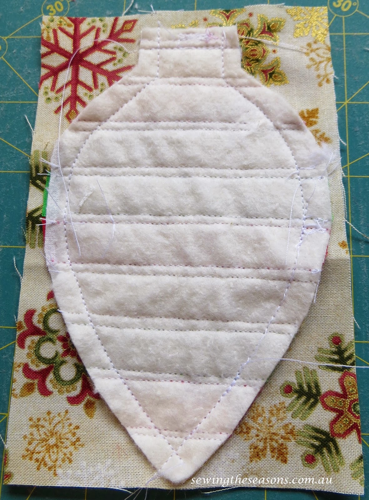 Sewing The Seasons: Tutorial - Christmas Ribbon Decorations