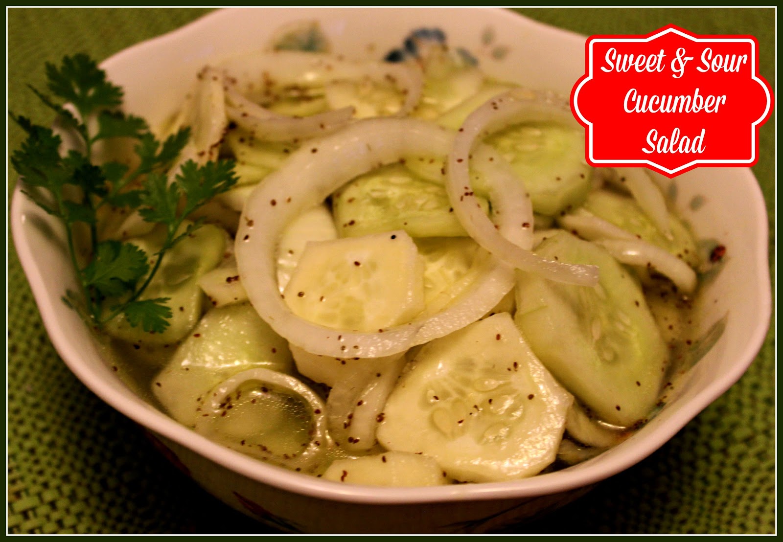 Sweet Tea and Cornbread: Sweet and Sour Cucumber Salad!