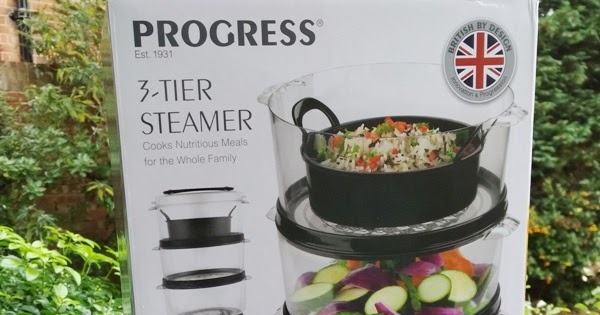 Progress 2-in-1 Rice Cooker 3 Tier Steamer with Collapsible Baskets ...