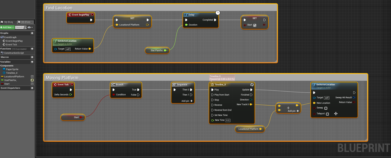 UE4 moving Up and Down platform