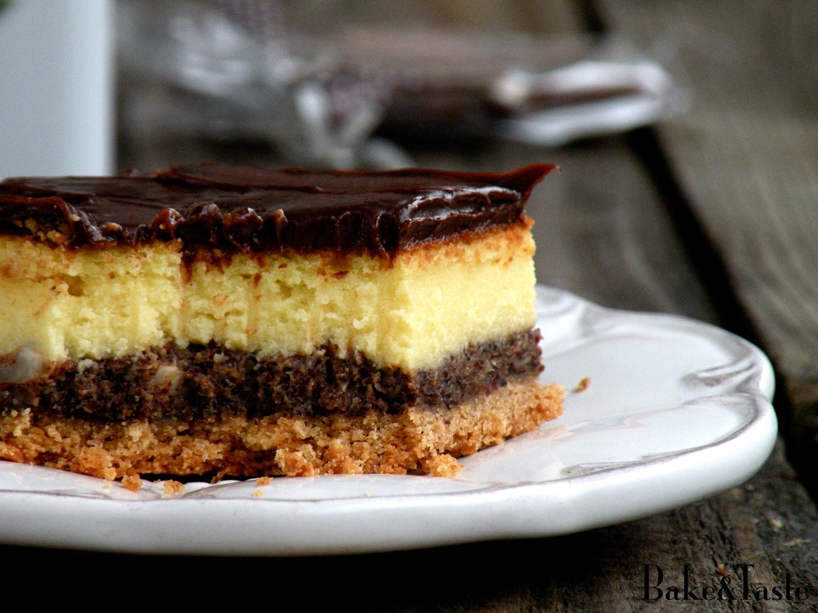 Bake&Taste: Seromak / Sernikomakowiec / Seromakowiec z polewą kajmakowo ...