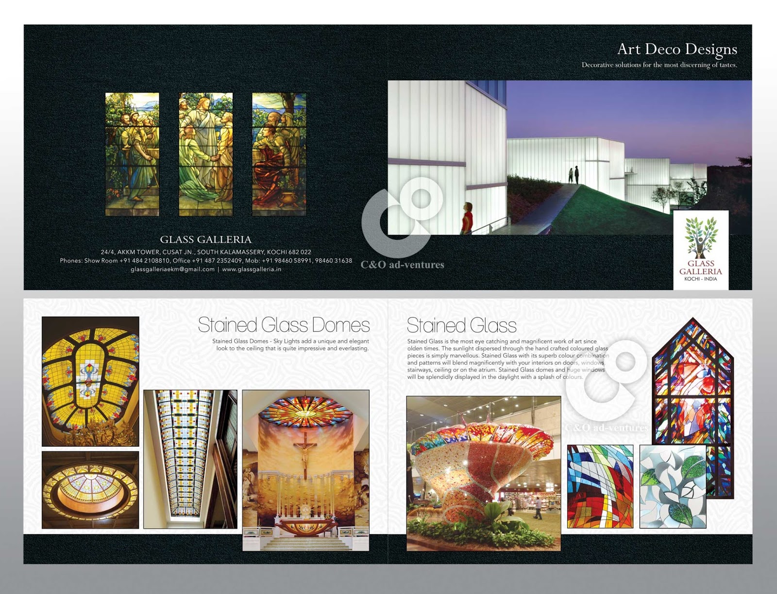 C And O Ad Ventures Brochure Design For Glass Galleria