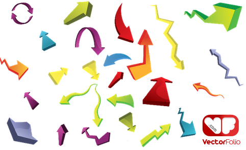 Flechitas en 3D formato png - Imagui