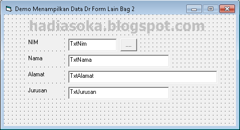 Menampilkan Data Dari Form Lain Bag 2 - Programing, Software, Ebook ...