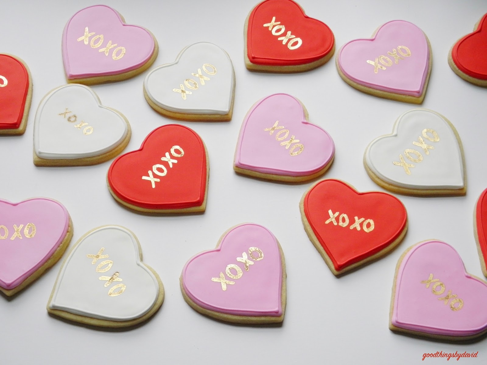 Xoxo Sugar Cookies for Valentine's Day