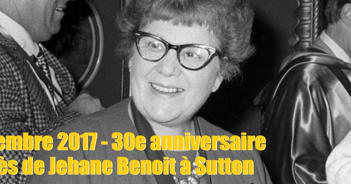 Jehane Benoît au menu du Musée de Sutton: Écoutez l'histoire de cette ...