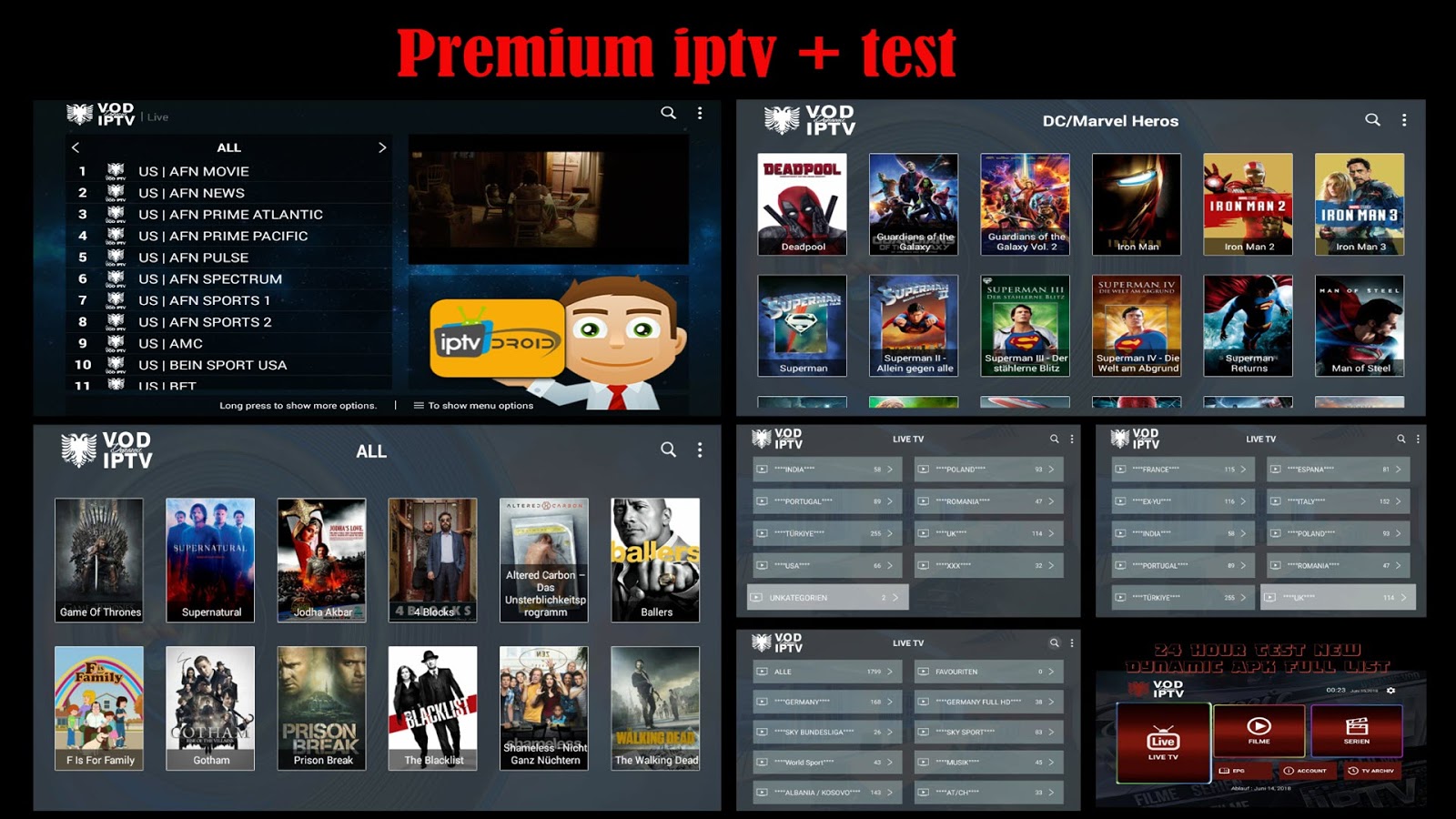 DYNAMIC IPTV PRO V2 : REVIEW PREMIUM IPTV + TEST CODES - IPTV DROID