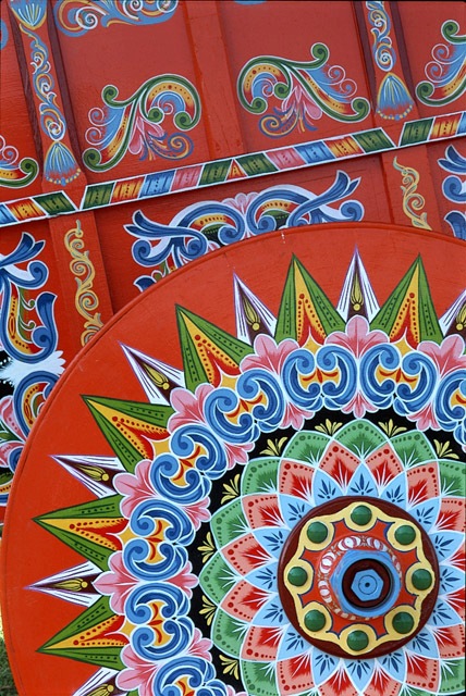 El taller del color: La carreta típica de Costa Rica.