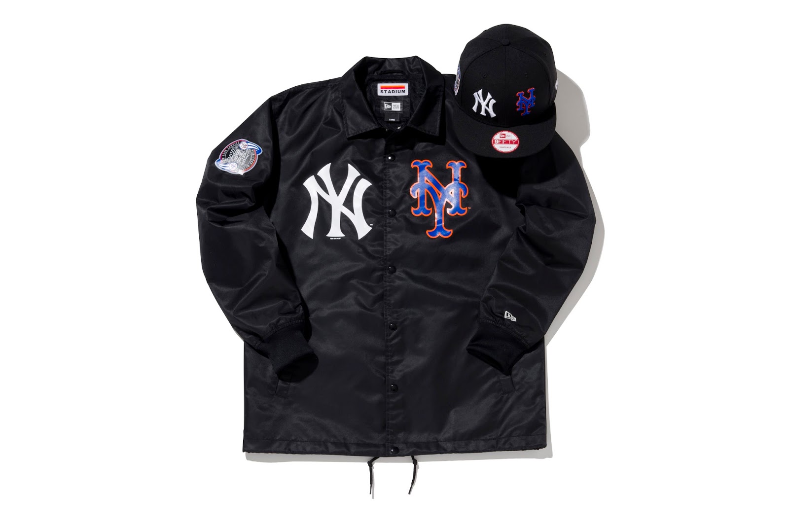 STADIUM × NEWERA "SUBWAY SERIES" COACH JACKET & SNAP BACK CAP - STADIUM ...