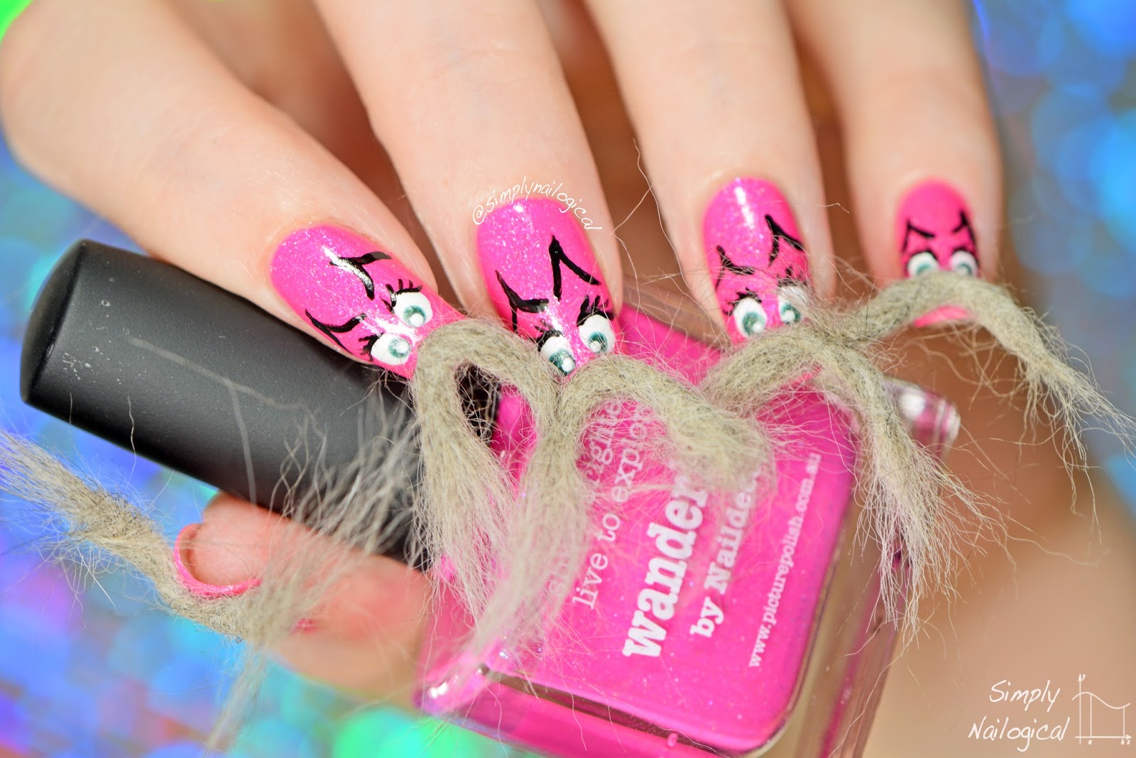 Simply Nailogical: Catstache real cat hair nails for Movember