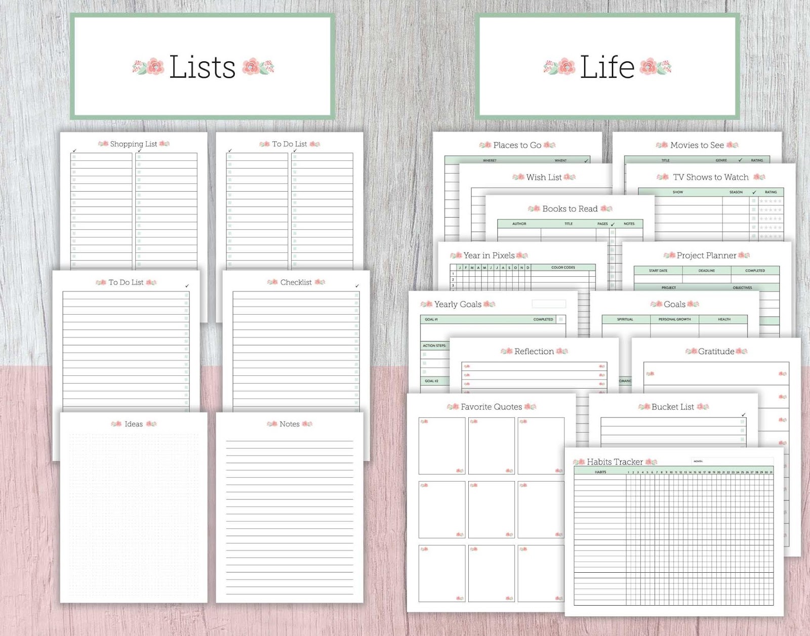 Printable Planner Inserts by Bubi: Household Binder, Life Planner, Home ...