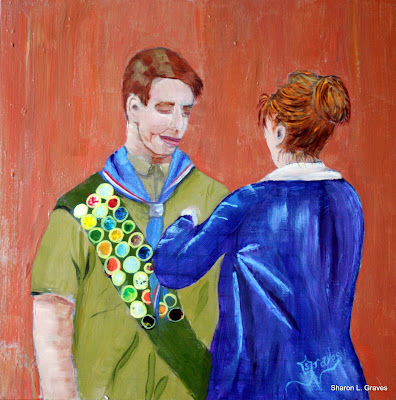 Fine Nature Art by Sharon Graves: Day 16 - Caleb Eagle Pin