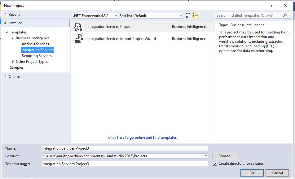 Microsoft BI Stack Project: SSIS 1 - Introduction to SSIS